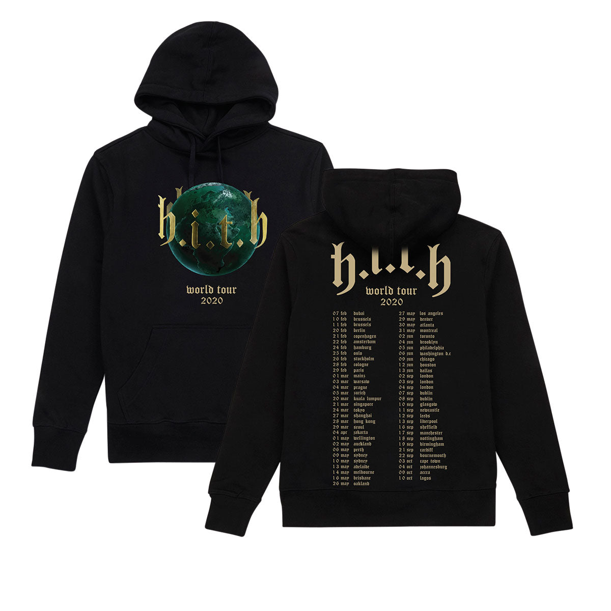HITH Globe World Tour Hoodie Black | STORMZY – Warner Music Australia Store